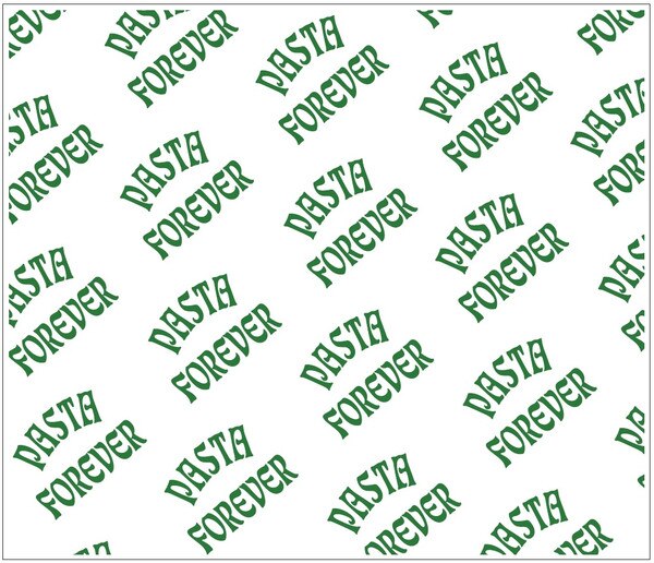 Paper Grease Proof White 12x14 "Pasta Forever" | Discus Supply Co